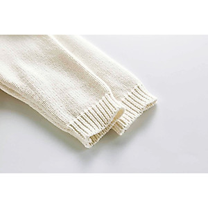 Miccina Infant Baby Boys Girls Cardigan Sweater Toddler Cable Knit Irish Sweater Button Up Jacket Christmas Outwear Clothes (A-Embroider, 6-12 Months)