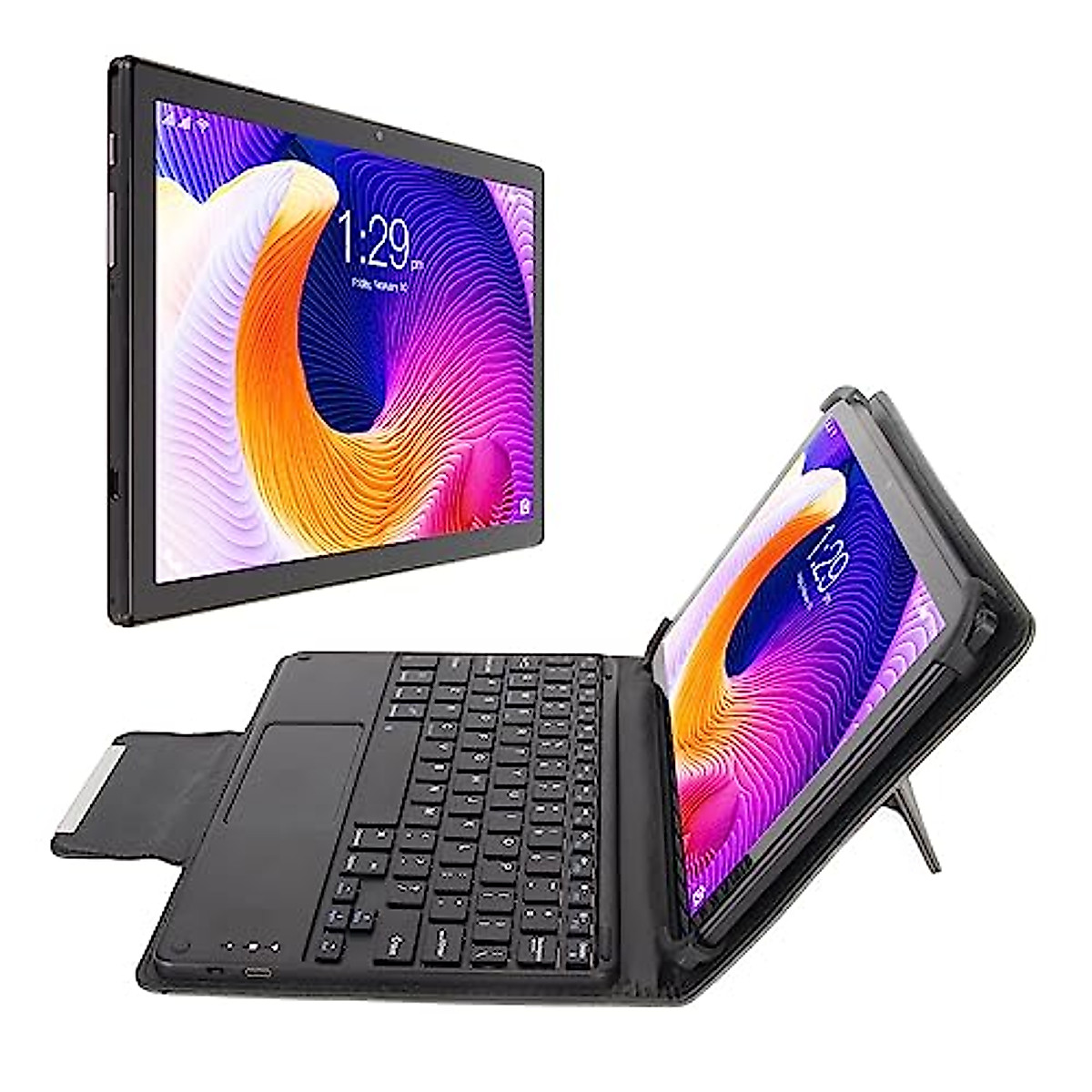 Honio HD Tablet, 10.1 Inch FHD Aluminum Alloy Office Tablet 5G WiFi 4G LTE Dual Camera Octa Core CPU with Travel Case Keyboard (US Plug)