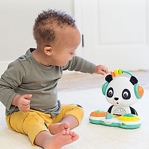 Infantino Spin & Slide DJ Panda - Musical Toy with Busy Beads, Light-up Turntable Drums, Funky Beats, switches, Silly Songs and 2 Volume Settings, for Babies and Toddlers