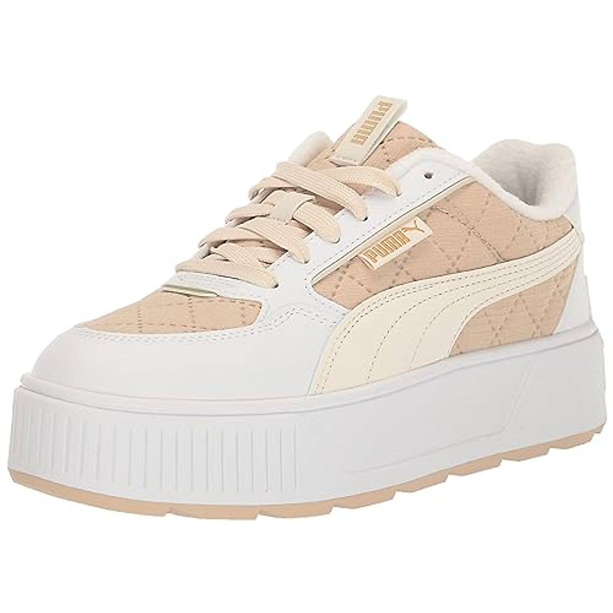 PUMA Women's Karmen Rebelle Van Life Sneaker, Granola-Alpine Snow White, 10