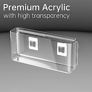 NiHome Acrylic Wall Mount Storage Container 2PCS Cabinet Organizer 8.66x4.72x2.16 Inch Clear Plastic Kitchen Panty Bathroom Storage Cabinet Door Organizer (Clear)