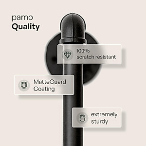 pamo Industrial Pipe Clothing Rack Metal Black - 390 lbs Capacity - Wall Mounted Clothes Racks for Hanging Clothes - KIM II EDGE