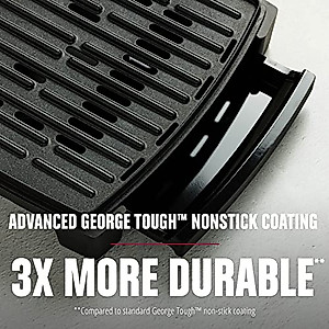 GEORGE FOREMAN® Contact Submersible™ Grill, 5-Serving Grill - Black Plates, Wash the entire grill
