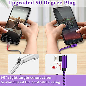 iPhone Charger 10ft,3-Pack 10 Foot Extra Long Lightning Cable, MFi-Certified Charging & Syncing Cords Compatible with iPhone 14/13/12/11/XS/XR/X/8/8Plus/7/7Plus/6/6S Plus/SE/5/iPad(Purple, 10FT)