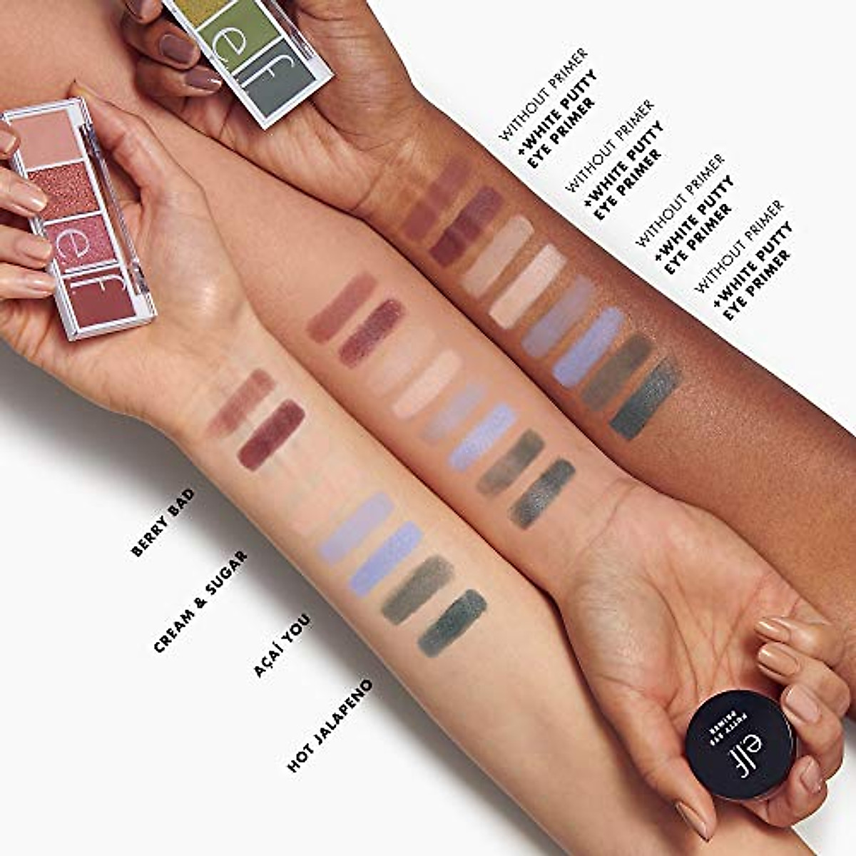 e.l.f, Bite-Size Eyeshadows, Creamy, Blendable, Ultra-Pigmented, Easy to Apply, Berry Bad, Matte & Shimmer, 0.12 Oz