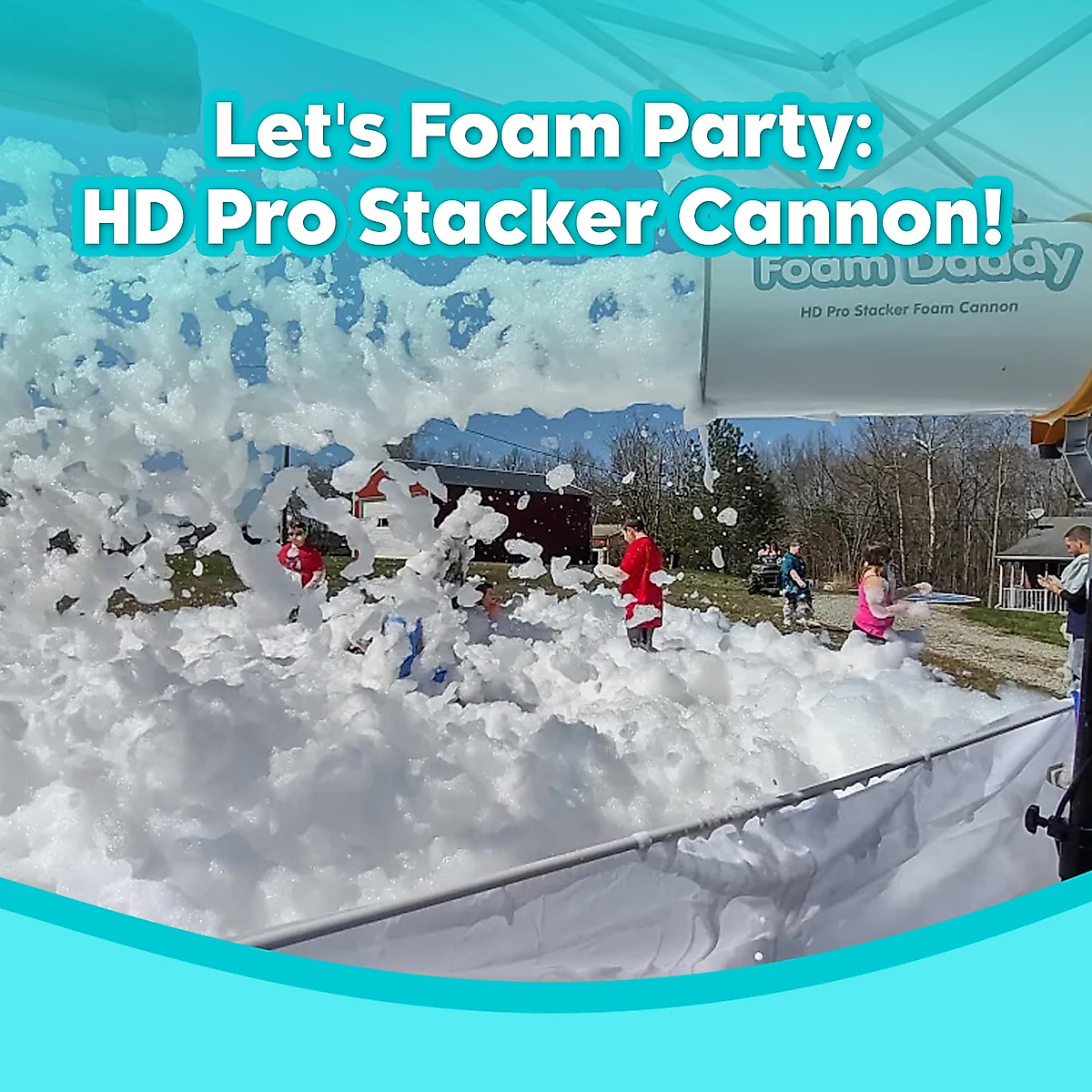 HD Pro Stacker Foam Cannon - Shoots Up to 30ft for Sky-High, Show-Stopping Foam Effects - Foam Machine Perfect for Large Scale Events, Festivals & Professional Entertainment Venues