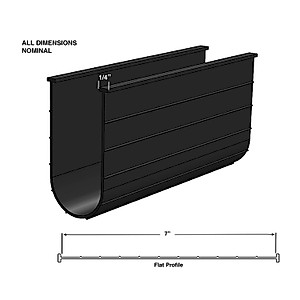 Miller Edge LS-0107-10 Bottom Loop Seal/Weather Seal for Doors, 7 Inch, 10 Foot Spool, Black