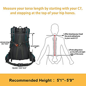 N NEVO RHINO Waterproof Hiking Backpack 40L 50L, Camping, Outdoor Sport Travel Backpack with Rain Cover for Men Women