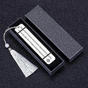 Inspirational Gifts for Women Bookmarks for Kids Book Lovers Encouragement Gifts Graduation Christmas Birthday Gift for Teens Daughter Son Boys Girls Mental Bookmark Tassel for Men Him Her