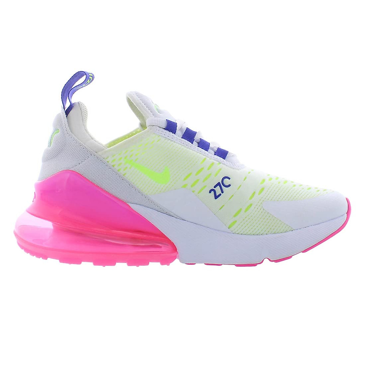 Nike Women's Air Max 270 White/Volt-Pink Blast (DH0252 100) - 10