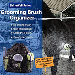 Harrison Howard Premium Horse Grooming Organizer Bag Horse Grooming Tote Bag with Mesh