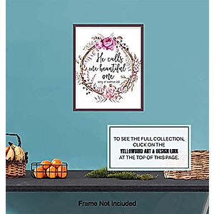 Inspirational Positive Quotes Christian Bible Verse Wall Decor - Religious Gift for Women, Girls, Teens - Blessed Scripture Wall Art for Bedroom, Living Room, Bathroom - 8x10 Motivational Poster