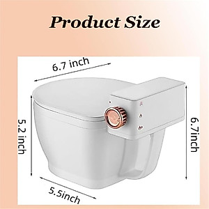 Generic Funny Rice Cooker Non-Stick Multi Cooker Toilet-Shaped Electric Cooking Pot For Stir Fry, Steak, Noodles, Soup Portable Hot Pot For Dorm, Office, Travel,toilet crock pot, white