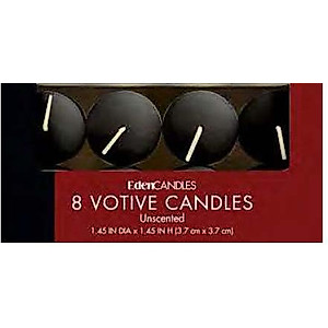 Votive Candles Premium Quality - Black Set of 8