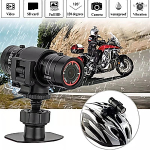 Wzquisite Motorcycle Helmet Camera, Bike Video Camera- 1080p Sports Action Camera 120° Wide Angle Camcorder Waterproof with Handle Brackect,32G SD Card