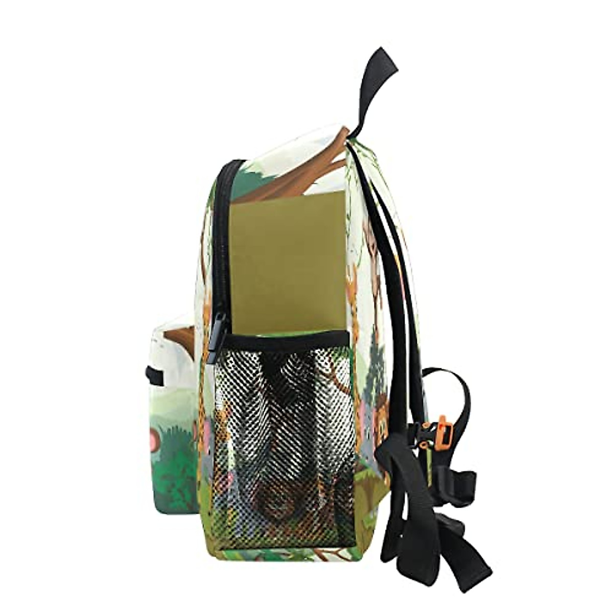 OREZI Custom Kid's Name Toddler Backpack,Personalized Backpack with Name/Text Daycare Bag,Customization (Animal Jungle Monkey Tiger Giraffe Lion Elephant) Nursery Bag Preschool Backpack Baby Diaper Ba