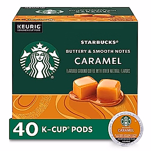 Starbucks K-Cup Coffee Pods—Caramel Flavored Coffee—100% Arabica—1 box (40 pods)