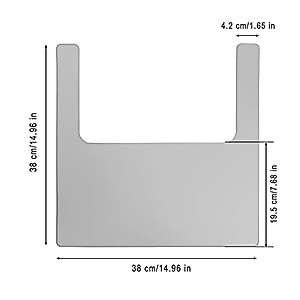 High Chair Placemat, Durable High Chair Placemat Silicone, 2-Piece Set, Can Be Used Interchangeably, Suitable for IKEA Antilop Highchai, for Toddlers and Babies (Pink/Grey)
