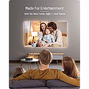 HISION 5G WiFi Bluetooth Projector Native 1080P Movie Projector 4K Support Oudoor Mini Projector for iPhone Home LED TV Projector Compatible with TV Stick Laptop Tablet PC HDMI USB TF DVD