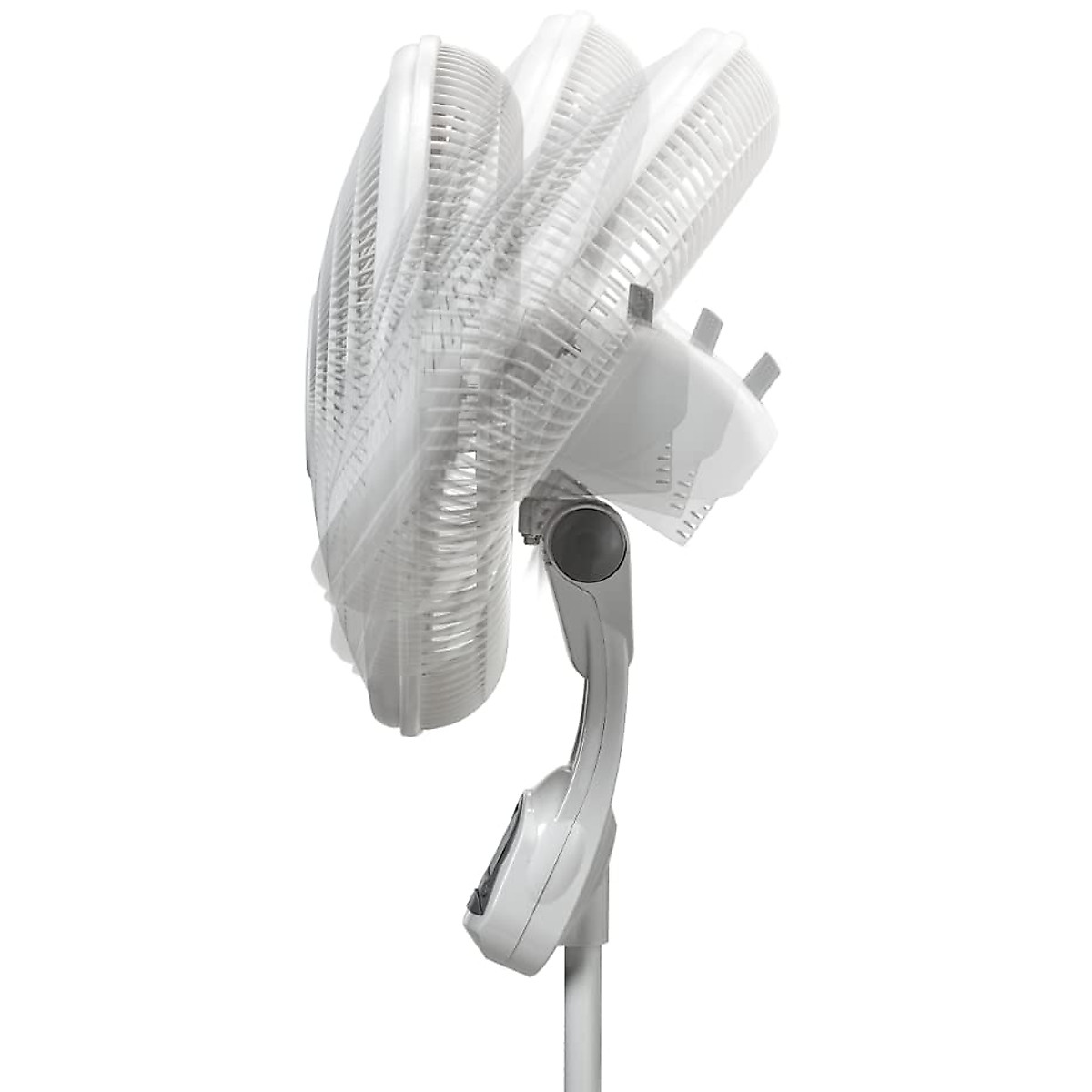 Lasko 16" 3-Speed Pedestal Fan with Remote Control LED Display Widespread Oscillation Auto-Off Timer Adjustable Height Easy-Grip 1646 (Renewed)