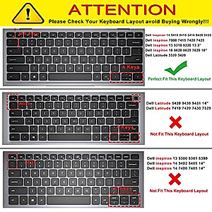 Keyboard Cover for 16" Dell Inspiron 16 5630 5620 5625 7620 7630, Dell Latitude 3320 3420 14", Dell Inspiron 14 5430 5410 5415 5418 5420 5425 7415 7420 7425 7430, Inspiron 13 5310 5320,Ombre Purple