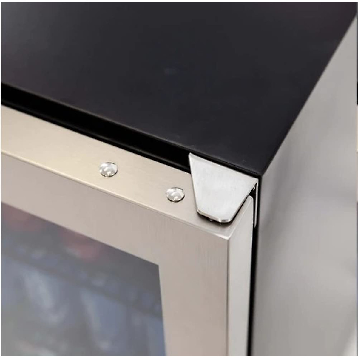 Avanti BCF54S3S Beverage Cooler with Glass Door 126 Can Mini Refrigerator with Lock for Beer Soda Water Wine with Digital Temperature Control, 5.8 cu. ft, Black