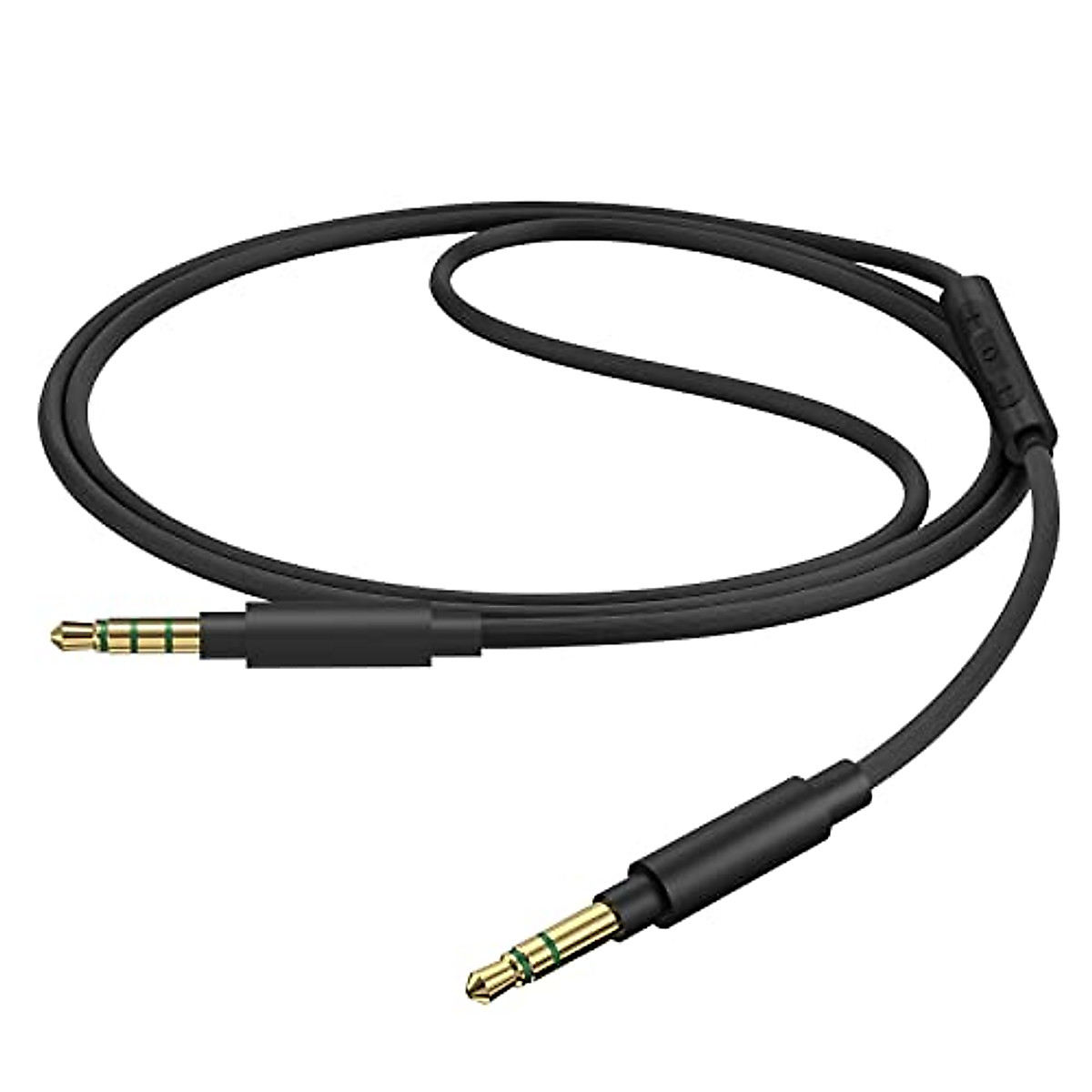 Geekria Audio Cable with Mic Compatible with Anker Soundcore Space One, Q20i, Q45, COWIN E7 Cable, 3.5mm Replacement Stereo Cord with Inline Microphone and Volume Control (4 ft / 1.2 m)