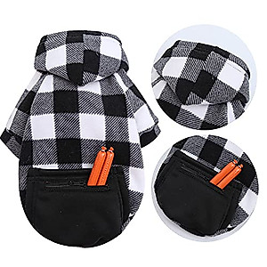 Puppy Clothes for Small Dogs Girl Pack Dog Hoodie with Pocket Fall Winter Warm Fleece Sweater for Dogs Boy Girl Yorkies Chihuahua Pet Cat Sweatshirt Blank Color