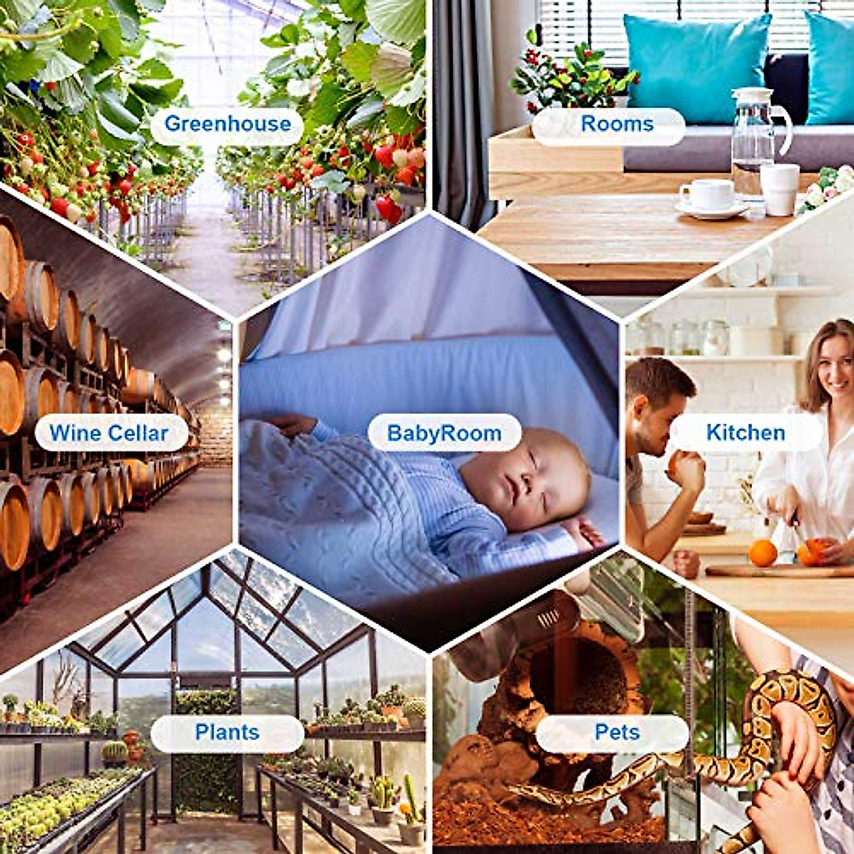 Inkbird Smart Thermometer, Freezer Wireless Thermometer Bluetooth Temperature Sensor, with APP for Android and iOS (Detects Temperature ONLY)