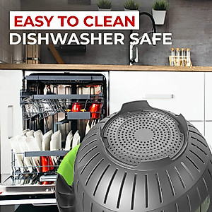 European Made Plastic Colander/Strainer, Heavy Duty Deep for Draining Pasta, Lettuce, Vegetables and Fruit, Dishwasher Safe, Grey