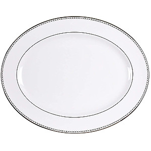 Lenox Pearl Platinum 16" Oval Serving Platter, White