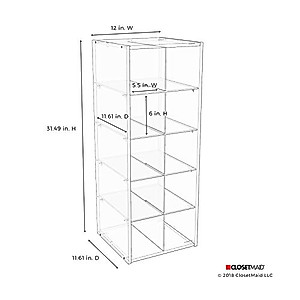 ClosetMaid 1546 Stackable 10-Cube Organizer, Espresso