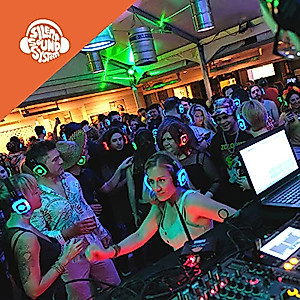 Silent Sound System Silent Disco 3-Channel LED Headphone Package (25 RF Headphones / 3 Transmitters) Black