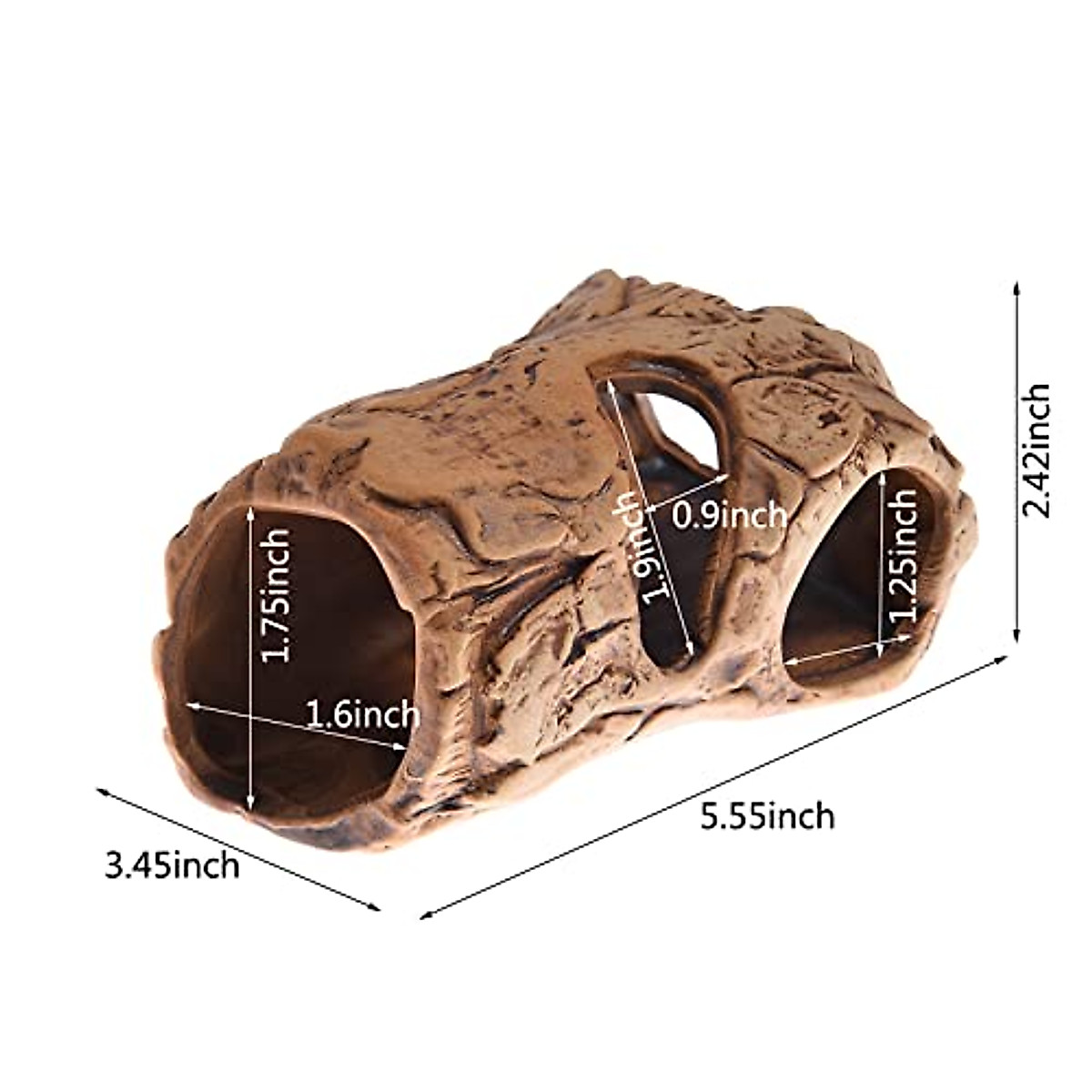 ALEGI Aquarium Decoration Hideaway Rock Cave for Betta Shrimp Cichlid Hiding Breeding Spawning (Tree Trunk)