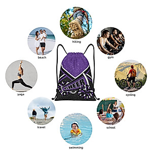 Personalized Cheer Drawstring Bag Custom Cheerleading Bags with Name Cheer Drawstring Bag for Cheerleaders Cheerleader Gift