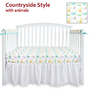 Mini Crib Sheets Fitted Compatible with Graco Playard Playpen, Breathable and Soft Fabric Pack and Play Sheets Suitable for Baby Boys or Girls Everyday Use - Dinosaur Paradise