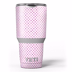 Design Skinz The Mint Pink Multicolored Polka Dots - Skin Decal Vinyl Wrap Kit Compatible with The Yeti Rambler Cooler Tumbler Cups
