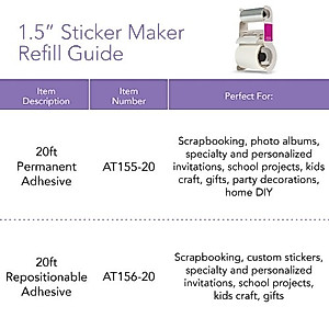 Xyron X150 Sticker Maker, For Scrapbooking, Crafts, Cards, School Projects, Acid-Free Adhesive, Portable, Purple (XRN150)