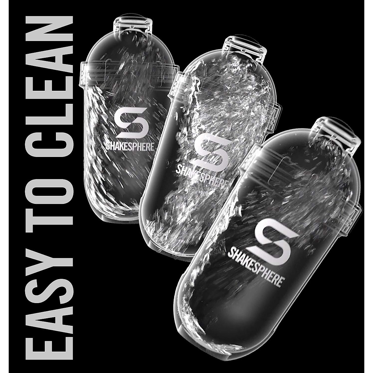 SHAKESPHERE Steel Protein Shaker Bottle - Insulated, BPA-Free, 24oz - Leak-Proof, Easy to Clean, No Mixer Ball Needed - Keeps Drinks Hot & Cold - Ideal for Shakes & Smoothies (Steel)