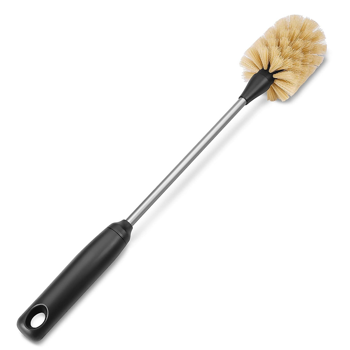 Purtribe Water Bottle Cleaning Scrubbing Brush, Stainless Steel Bottle Brush, Compatible with Sport Bottles, Tumblers, Water Cups, Coffee Mugs, Wine Decanters, Glasswares, Round, 1 Pack (13 in)