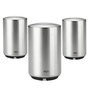 3 Pack Push Down Bottle Cap Opener by HQY, Silver (New Version)