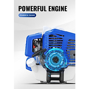 WILD BADGER POWER 52cc Weed Wacker Gas Powered, 3 in 1 String Trimmer/Edger 18'' with 10'' Brush Cutter,Rubber Handle & Shoulder Strap Included