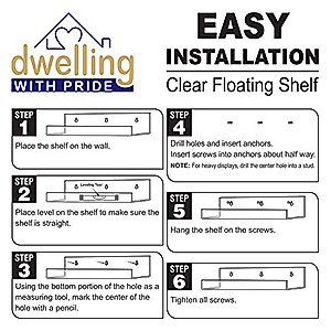 Acrylic Shelf 36 Inch (2Pack) - Acrylic Bookshelf for Toys & Books - Spice Rack & Floating Display - Acrylic Floating Shelves for Makeup & Cosmetic Product - Clear Acrylic Shelf for Books & Magazines