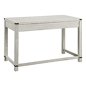 OSP Home Furnishings Baton Rouge Traditional Home Office Writing Desk, Champagne Oak Finish