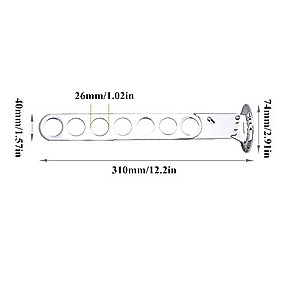 AWOCAN Stainless Steel Wall Mounted Clothing Hanger Angle Adjustable Foldable Laundry Closet Space Saver Organizer Hanger Rack (7 Hole)