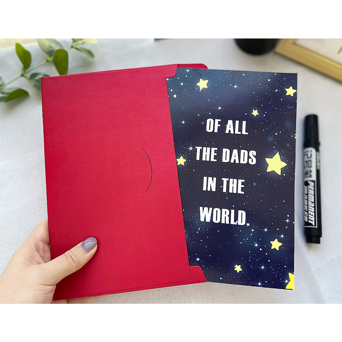 Bemoor Birthday Card for Father, Fathers Day Card, Happy Birthday Card for Dad from Son Daughter, Of All the Dads In The World, You're The Greatest