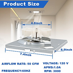 New Upgraded S97012026 Fan, Bathroom Fan Assembly Compatible with Broan-Nutone 688-K、 688-J、688-H、 688-G、663-J、663-H、663G, 695-R02 B、695-R01B、695-R03 B, 50 CFM