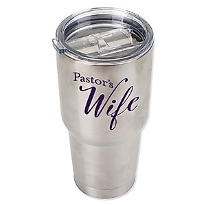 Elanze Designs Pastor's Wife Teach Pray Love 30 Oz Stainless Steel Travel Mug with Lid