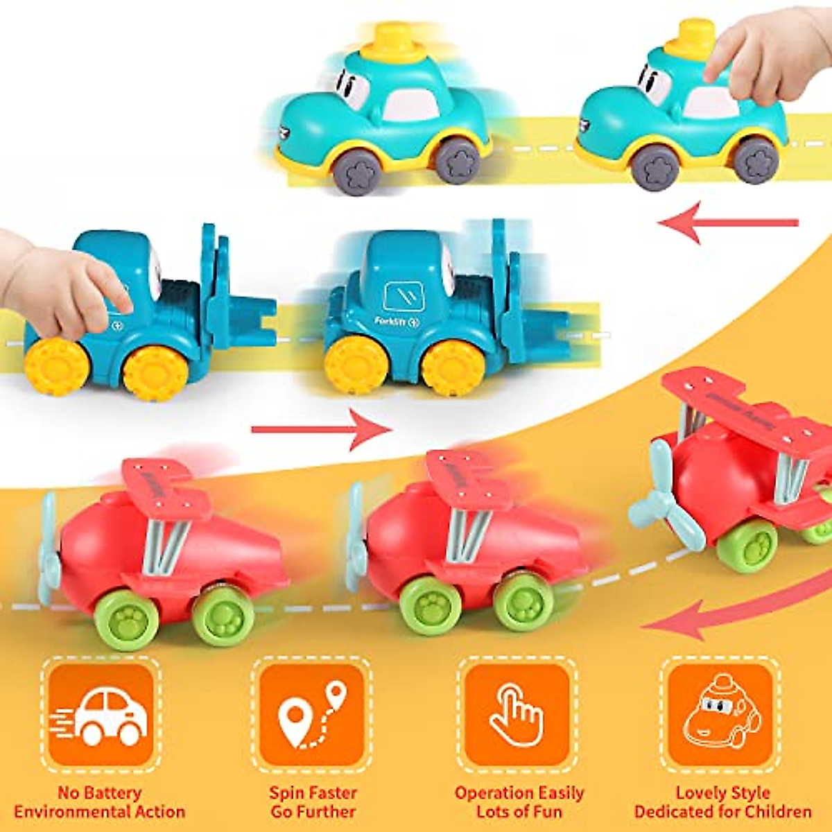ALASOU Baby Truck Car Toy and Playmat Storage Bag(7 Sets)|Baby Toys 12-18 Months|Infant Toys for 1 2 3 Year Old boy Girl|1st Birthday Gifts for Toddler Toys Age 1-2