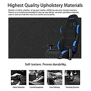 AKRacing Core Series EX-Wide Gaming Chair with Wide Seat, High and Wide Backrest, Recliner, Swivel, Tilt, Rocker and Seat Height Adjustment Mechanisms with 5/10 warranty - Black/Blue